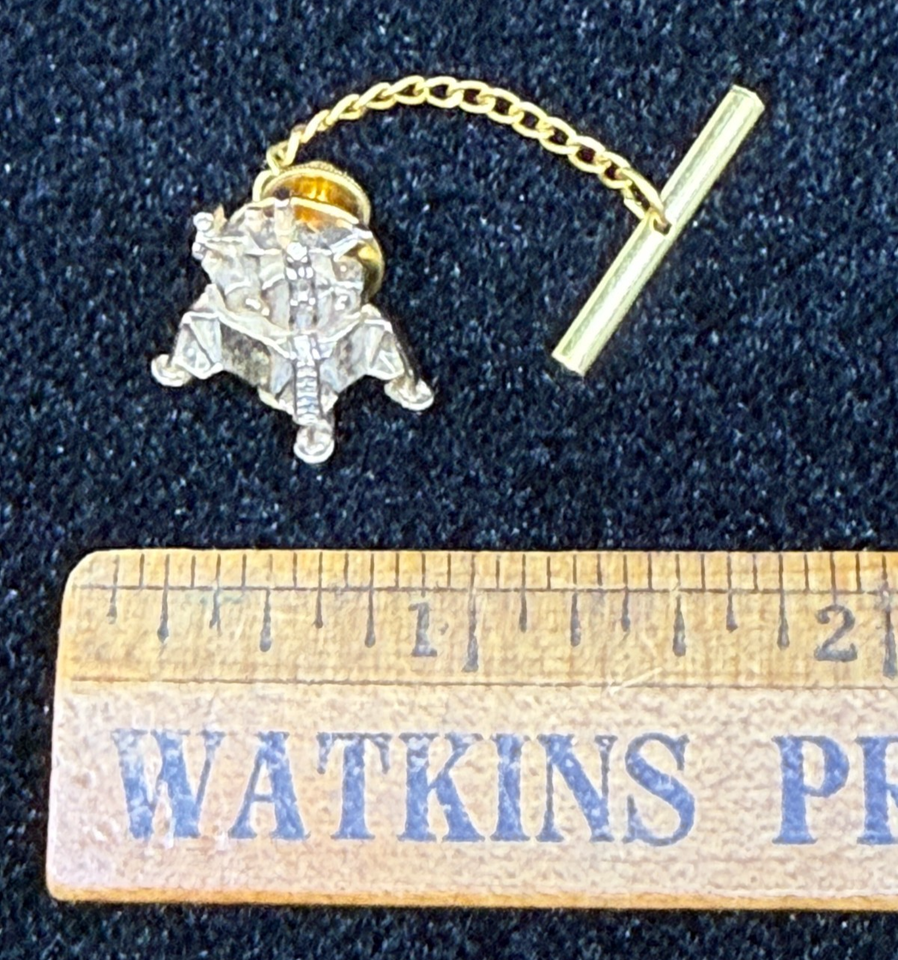 Vintage Apollo Lunar Landing Space Module Gold Tone Tie Pin Tack NASA ...