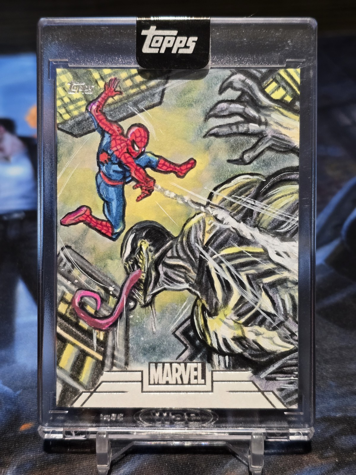 2025 Topps Marvel Mint Encased Spider-Man VS Venom Sketch Card Cyrus ...