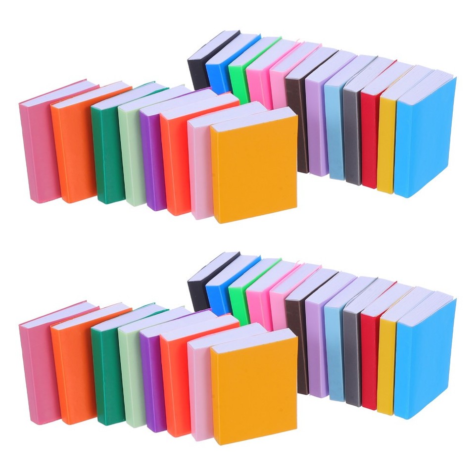 40pcs Miniature Dollhouse Books: Mini Blank Books - Miniature Library ...