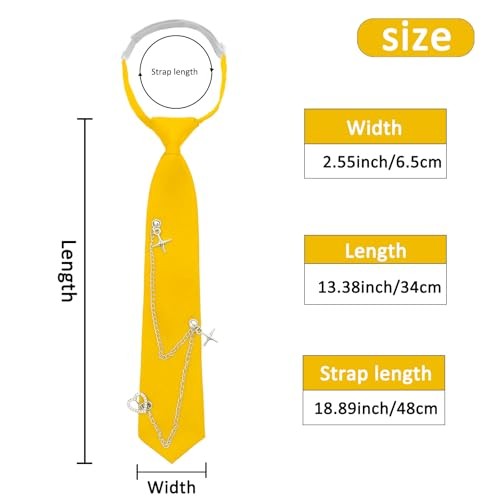 Ties for Women Men, Punk Metal Chain Necktie Pre-Tied Star Shape-silver ...