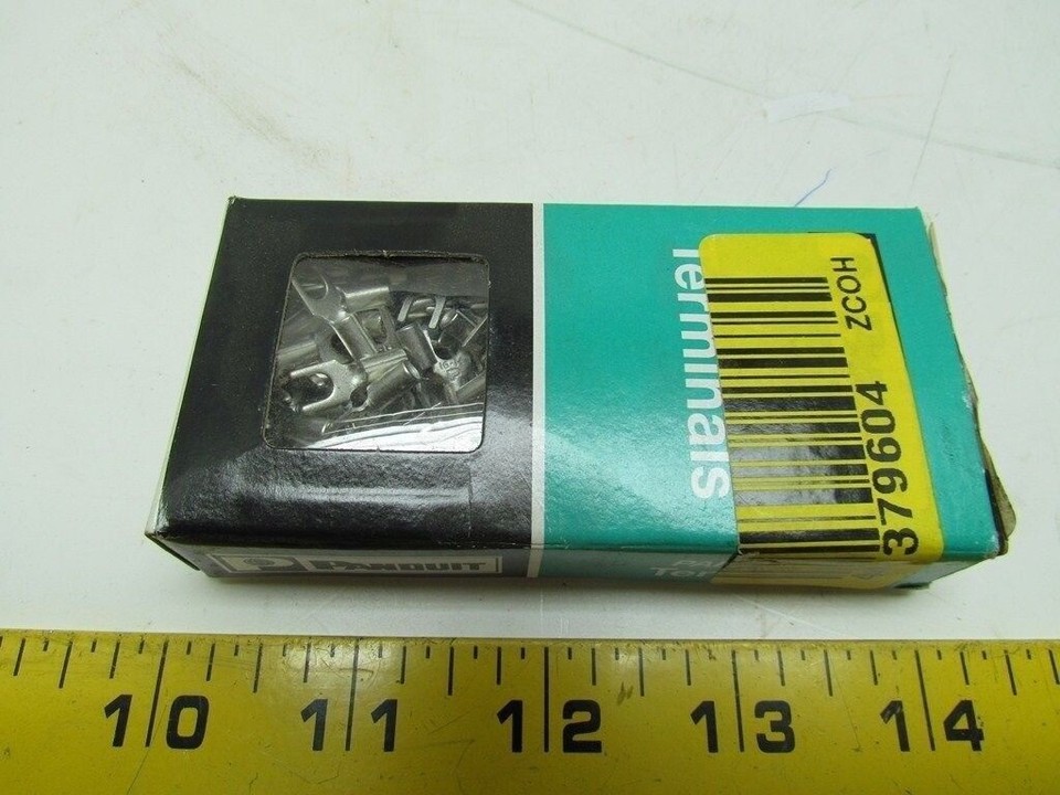 Panduit P14-6FN-C Pan-Term Non-Insulated Ring Terminals 18-14 AWG #6 ...