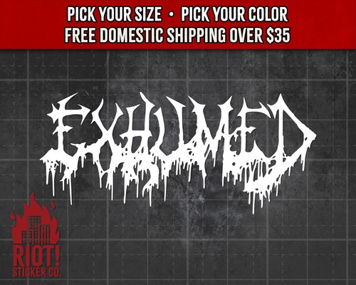 Exhumed Decal for Car Window Band Logo Sticker for Laptop Death Metal ...