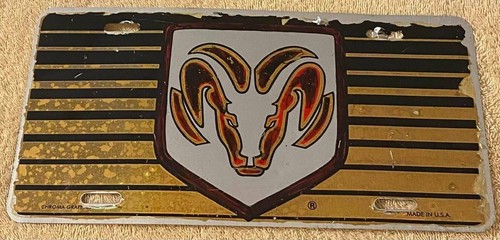 Vintage Dodge Ram Trucks Booster License Plate Mopar Ram Tough Laramie ...