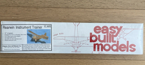 NIB Easy Built Models Rearwin Instrument Trainer CA01 16" Wingspan Free ...