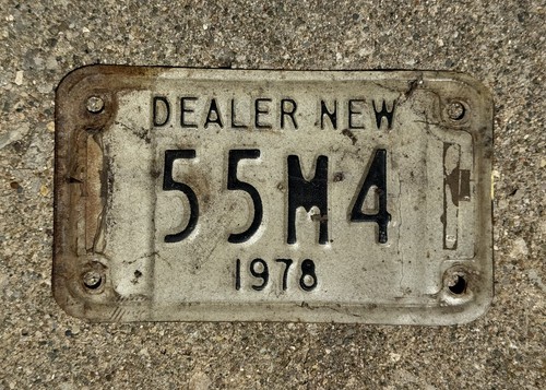 Vintage Dealer New Indiana Motorcycle License Plate 1978 | eBay
