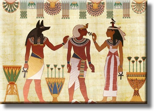 Ancient Egyptian Scripture Art Picture on Stretched Canvas, Wall Art ...