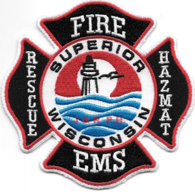 Superior Fire - Rescue - HAZMAT - EMS, Wisconsin (4" x 4") fire patch ...