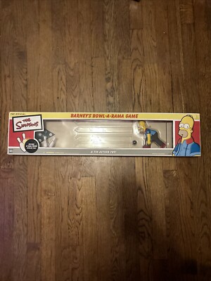 The Simpsons Barney's Bowl-A-Rama Game, Bowling, Tin Action Toy, Rocket ...