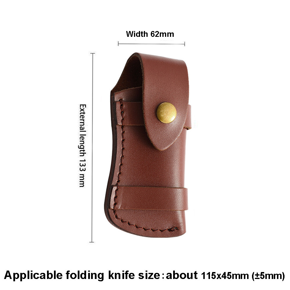 Hand Made Carved Cow Leather Sheath For Folding Knife Cover Pouch Belt ...