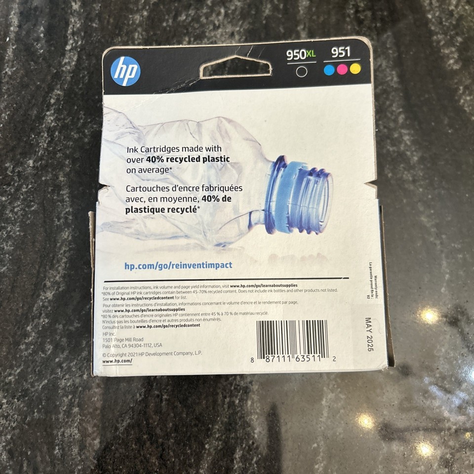 Genuine HP 950/951 Ink Cartridge Combo-For HP 8620 8625 Printer-OEM INK ...