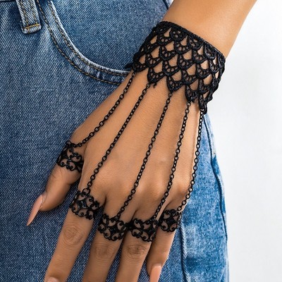 Hand Jewelry Gothic Finger Bracelet Punk Punk Nail Rings Women | eBay ...