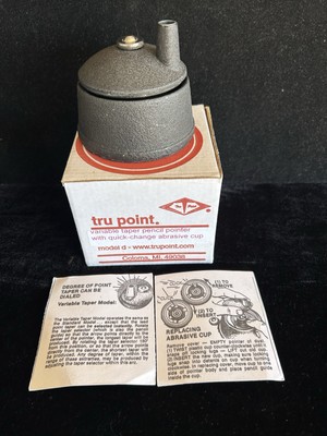 TRU-POINT CAST IRON TAPER PENCIL POINTER SHARPENER IN ORIGINAL BOX ...