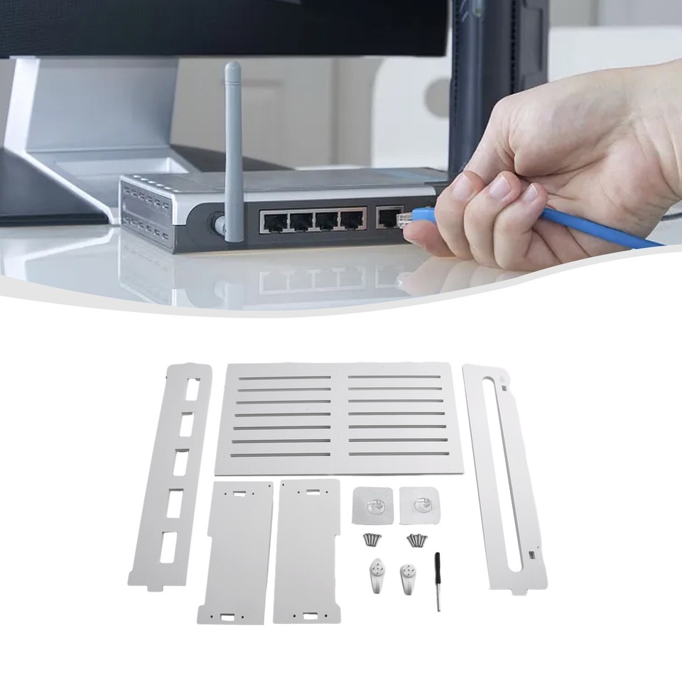 Wireless Router Rack Living Room Wall-Mounted WiFi Storage Box Wall ...