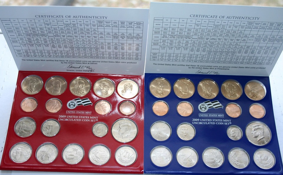 2009 P&D Uncirculated Coin Set U.S Mint 36 Coins OGP/COA ~Actual Coins ...