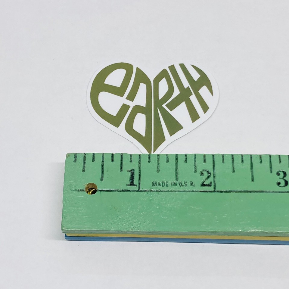 “Love Earth” Sticker Heart Decal Cute Earth Day Love Environment Art ...