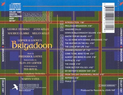 1995 STUDIO CAST BRIGADOON [1995 STUDIO CAST] NEW CD 605288138720| eBay
