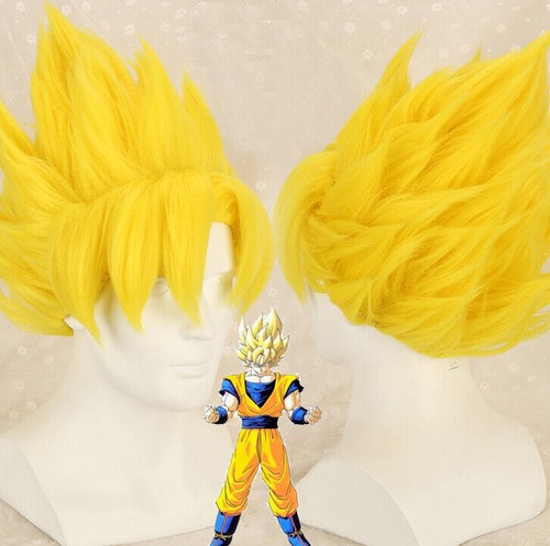 Dragon Ball Kakarotto Vegeta Goku Super Saiyan Yellow Wig Cosplay ...