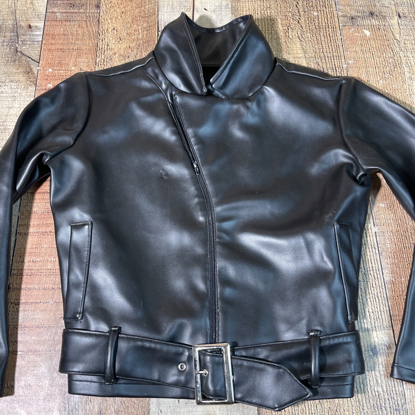 GREASE T-Birds Faux Black Leather Jacket-50s Style - … - Gem