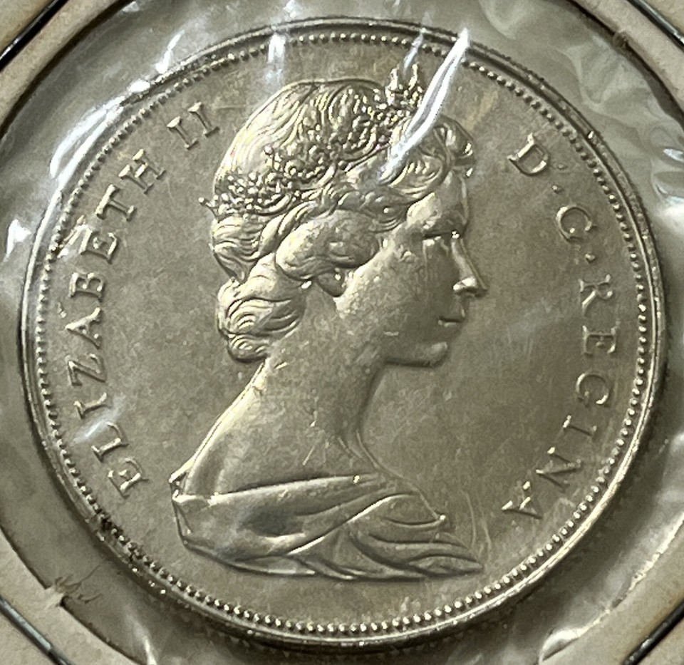 1968 CANADA DOLLAR COIN PROOF-LIKE SILVER COLOR QUEEN ELIZABETH II ...