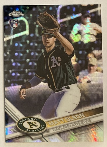 Matt Olson 2017 Topps Chrome PRISM PRiZM REFRACTOR Rookie Card #98 ...