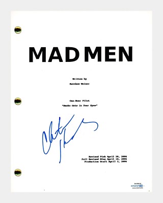 Christina Hendricks Signed Autographed MAD MEN Pilot Episode Script ...