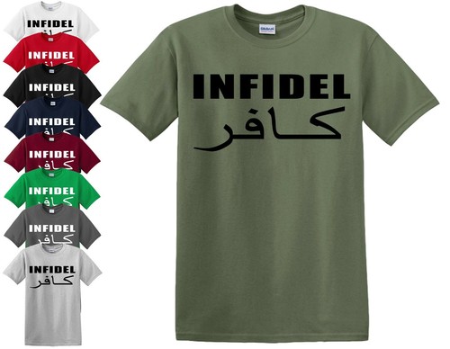 INFIDEL T SHIRT MILITARY ARMY FUNNY ENGLISH AFGHAN AFGHANISTAN PARA ...
