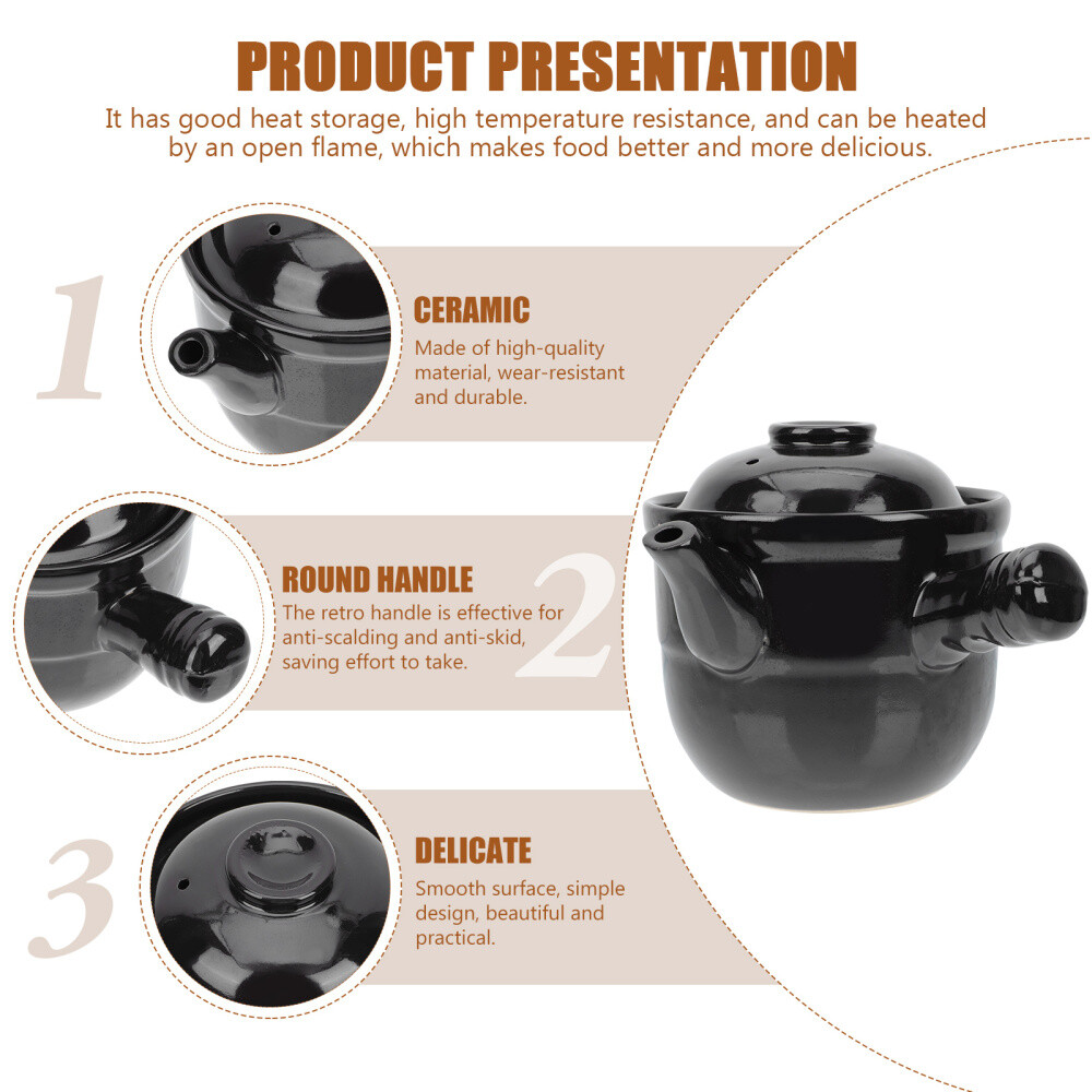 Japanese Clay Pot Casserole Dish with Lid Boiling Medicine Ceramics | eBay