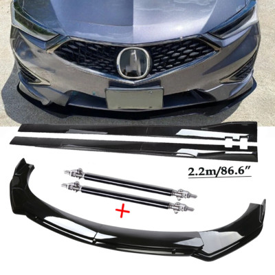 Front Bumper Lip Splitter Spoiler For Acura Integra Side Skirt Glossy ...