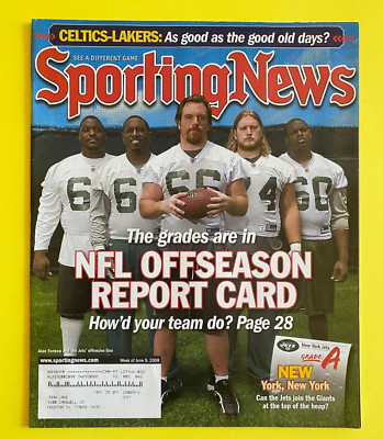 SPORTING NEWS-JUNE 9, 2008-ALAN FANECA & THE NEW YORK JETS-COMPLETE ...