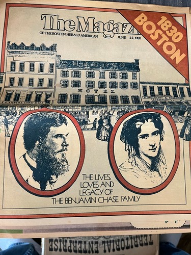 June 22 1980 Boston Herald Lives Legacy Benjamin Chase Family insert ...