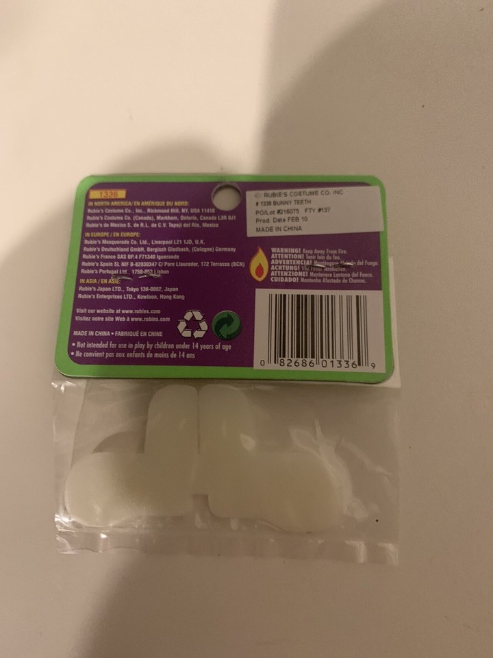 New Rubies Bunny Teeth Rabbit Fake Toy Easter Costume Halloween Mouth ...