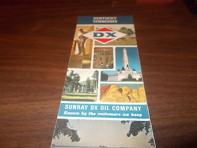 1966 DX Kentucky/Tennessee Vintage Road Map | eBay