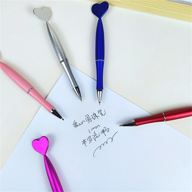 Valentine s Day Heart Shaped Ballpoint Pens Ballpoint Pen Black Writing ...