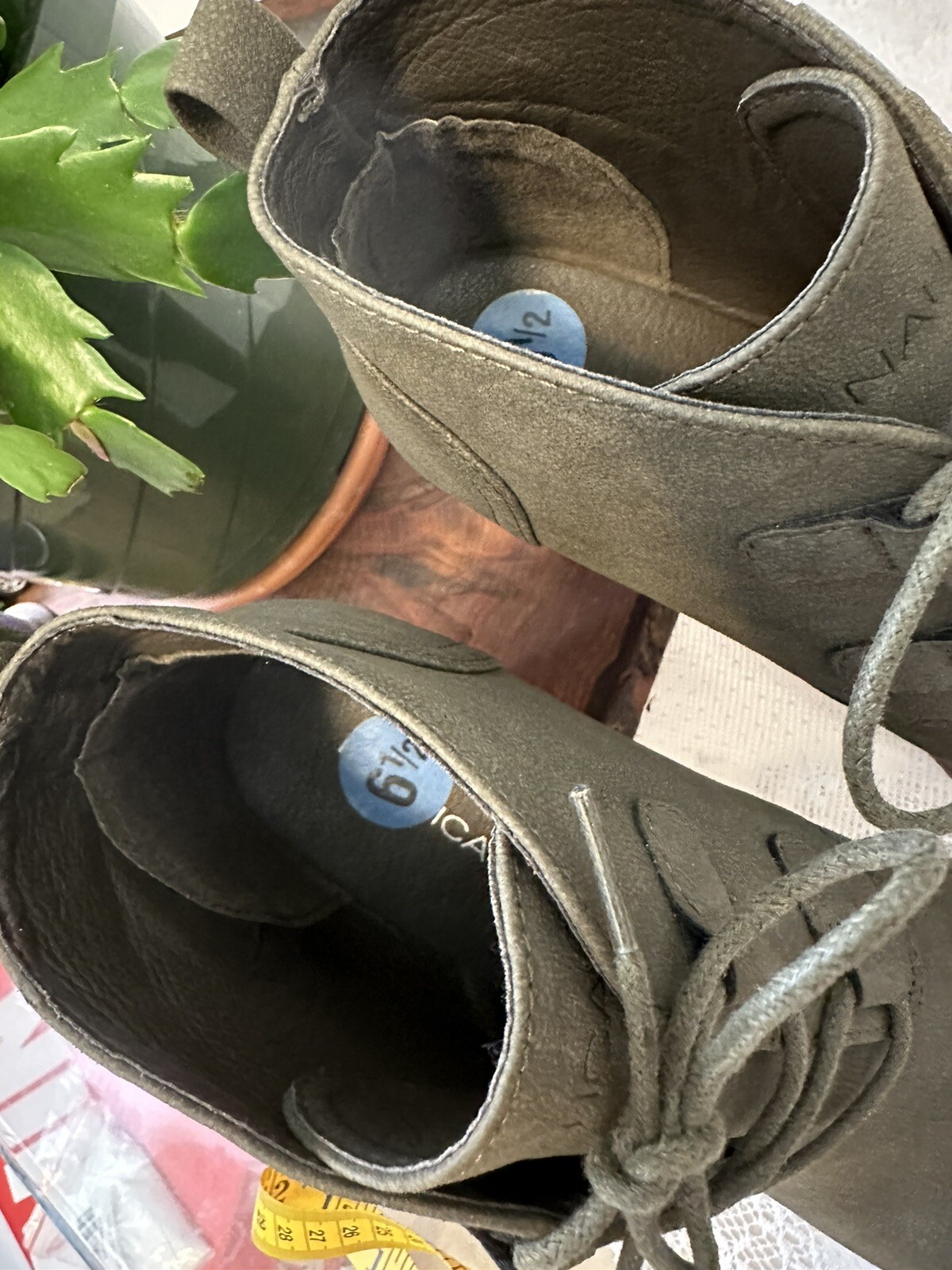 Nautica Rhodes Wedge Ankle Boot Women's Size 6.5 Green Lace up Booties ...