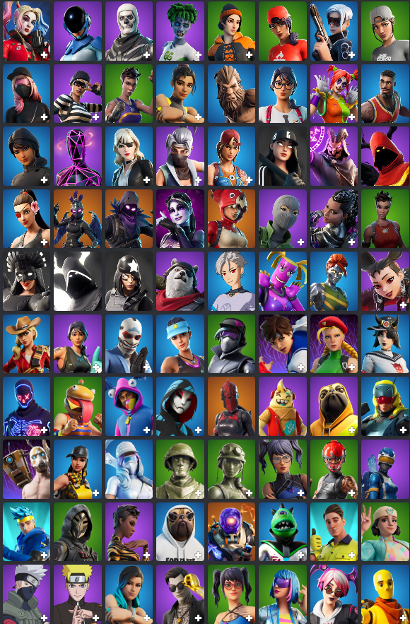 STACKED CHAPTER 1 FN ACCOUNT, RARE SKINS, FNCS SKINS, EXCLUSIVE SKINS ...