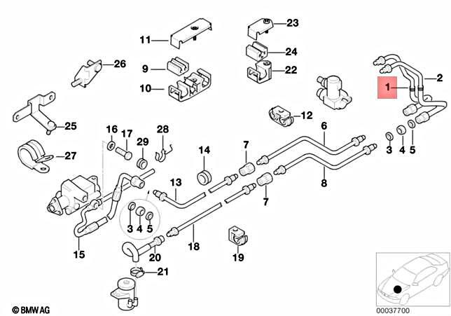 Genuine BMW E38 725tds 728i 728iL 730d 730i 730iL 735i Feed Line ...