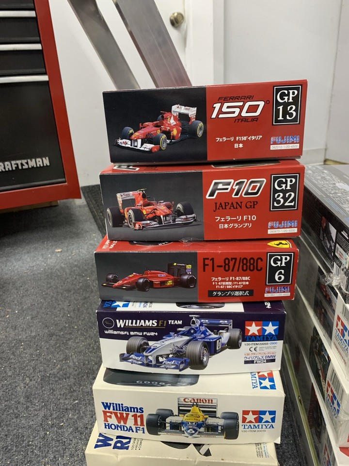 Tamiya And Fujimi Formula One Models 1/20 Scale. New In Box. 12 Kits ...