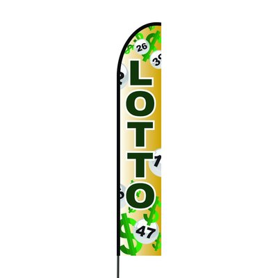 Lotto Feather Flags Banners with Pole Kit Stand, Outdoor Advertising ...