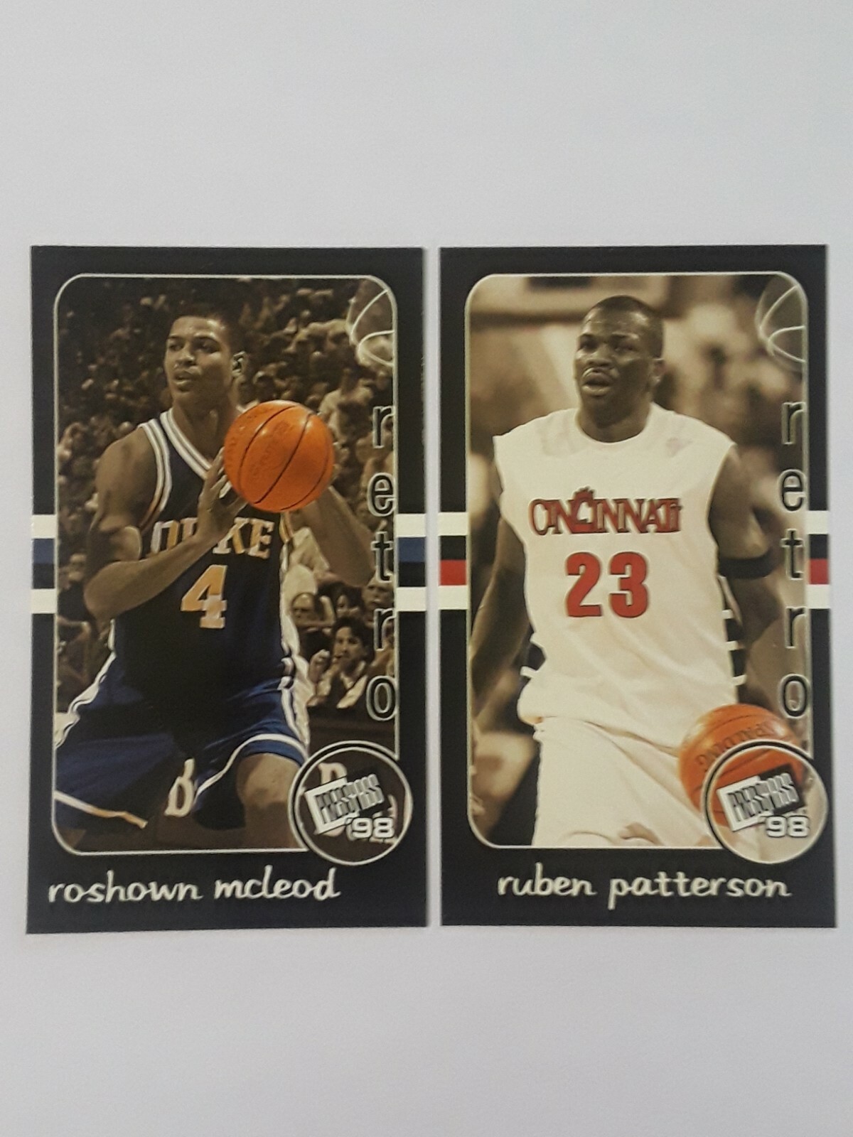 1998 Press Pass Double Threat Retros Roshown McLeod & Ruben Patterson 2 ...
