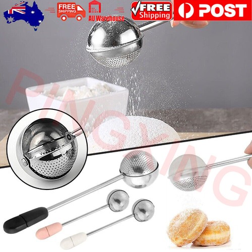 Stainless Steel Icing Sugar Cocoa Coffee Shaker Flour Duster Chocolate ...