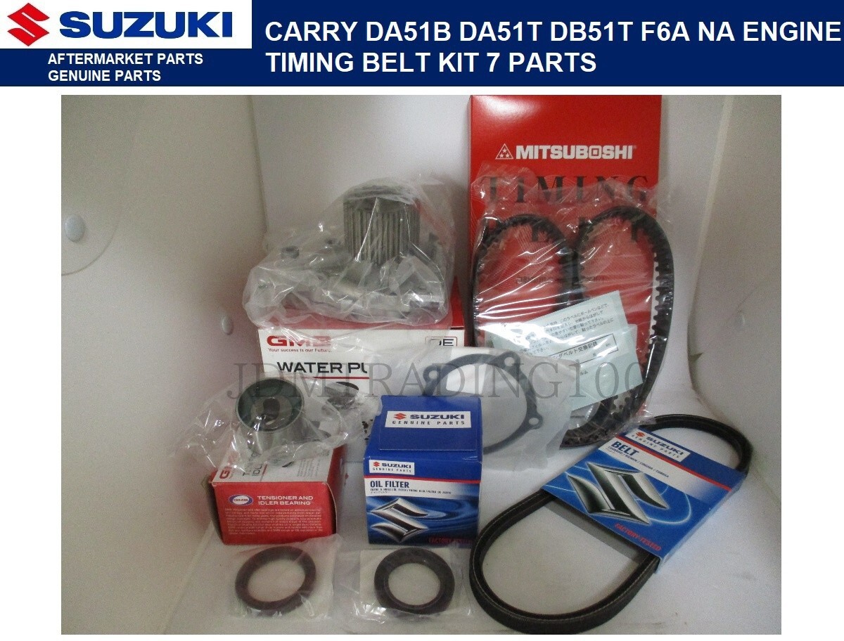 SUZUKI CARRY DA51B DA51T DB51T F6A NA TIMING BELT KIT 7 PARTS SET WATER ...