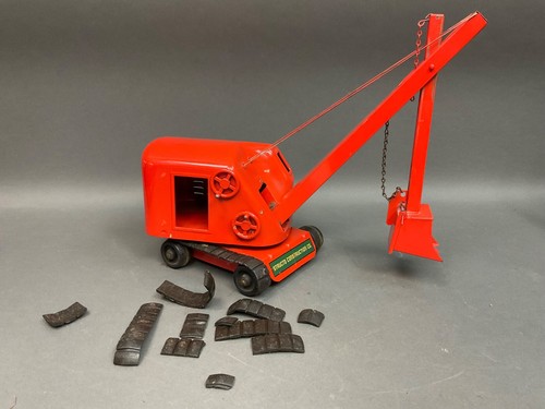 Vintage Toy 1950's Structo Steam Shovel Bucket Excavator Crane Pressed ...