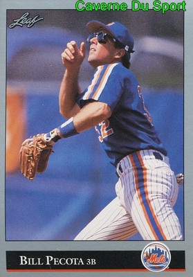 244 BILL PECOTA NEW YORK METS BASEBALL CARD LEAF 1992 | eBay