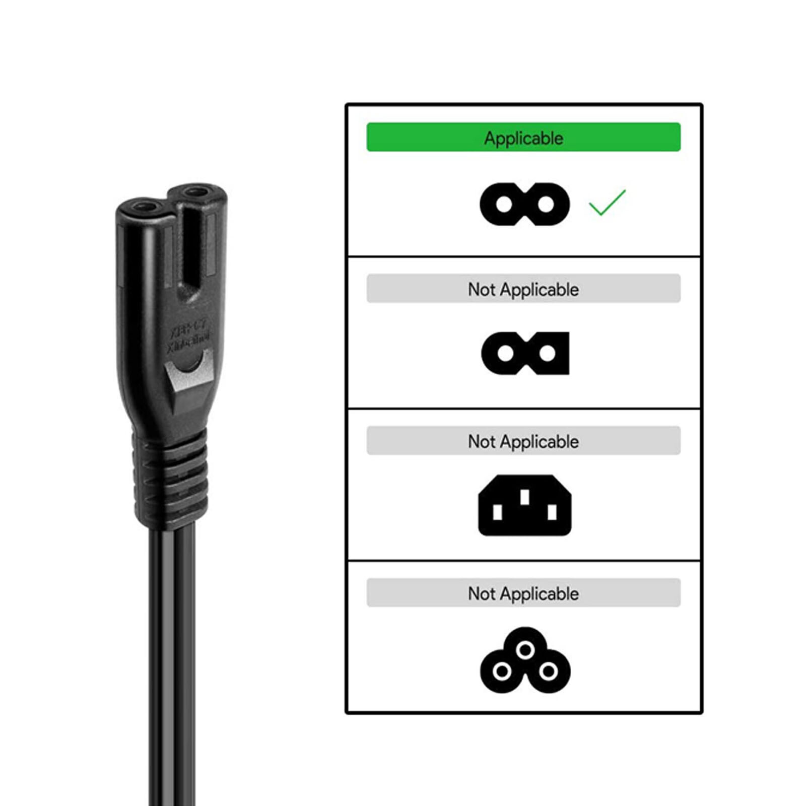 5ft AC Power Cord Cable For HP OfficeJet Pro 5255 5740 5745 Printer 2 ...