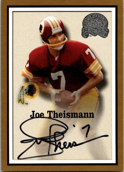2000 Fleer Greats of the Game JOE THEISMANN AUTO Washington Redskins | eBay