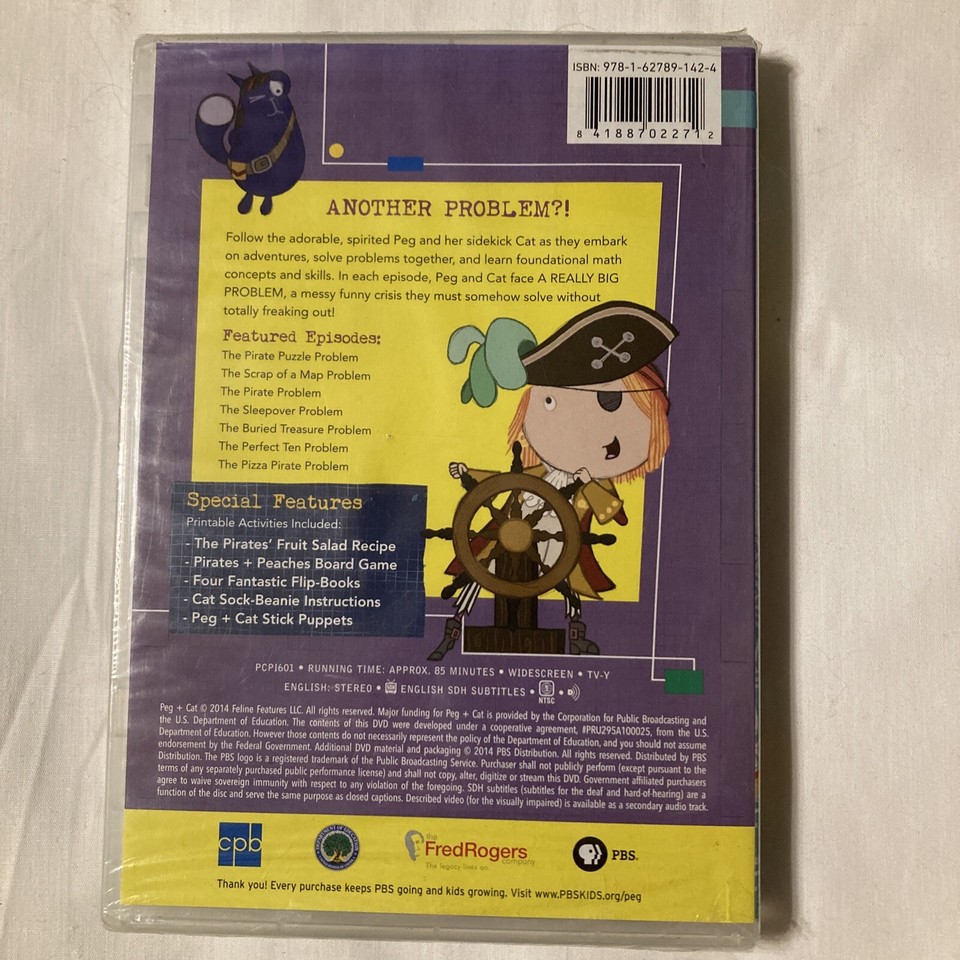 BRAND NEW Peg + Cat: Road Trip Ready - Pirates Ahoy (DVD, 2014) PBS ...