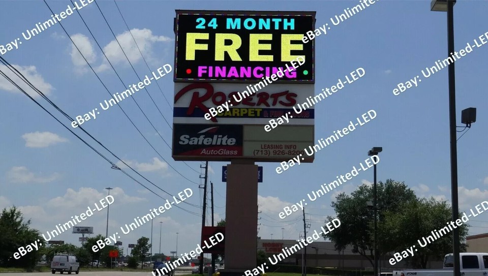 P10 5x10 FT Double-Sided LED Sign Outdoor Full-Color Programmable ...