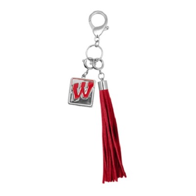Wisconsin Badgers Tassel Purse Charm Keychain Officially Licensed | eBay
