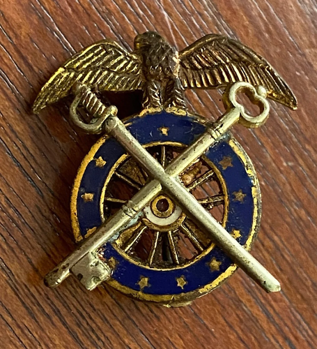 Vintage Gold Tone Enamel Army Quartermaster Corp Brooch Pin | eBay