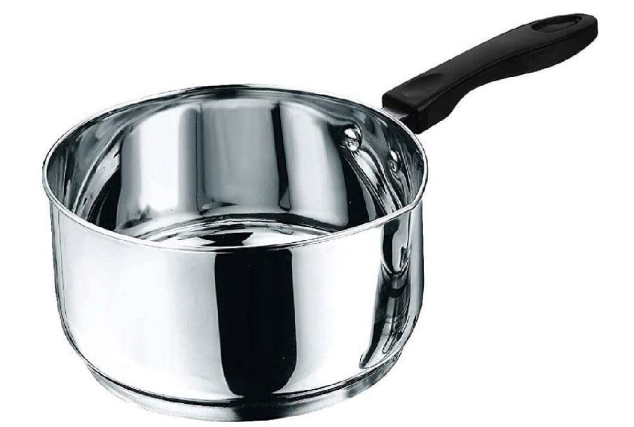 Milk Pan Stainless Steel Saucepan Double Pour Bakelite Handle Induction ...